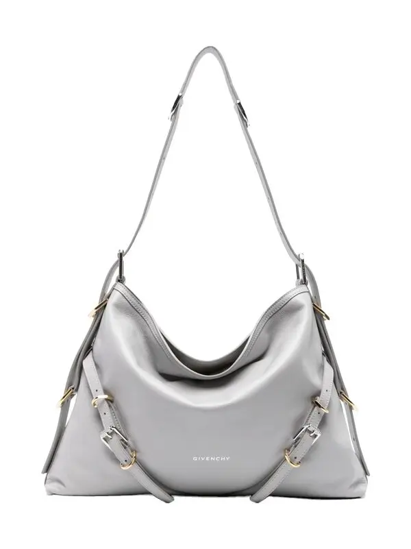 Givenchy Voyou Leather Shoulder Bag - Grey