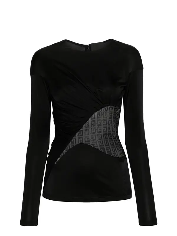 Givenchy Lace Panelled Top - Black