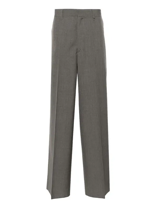 Givenchy Wide-leg Wool Trousers - Grey