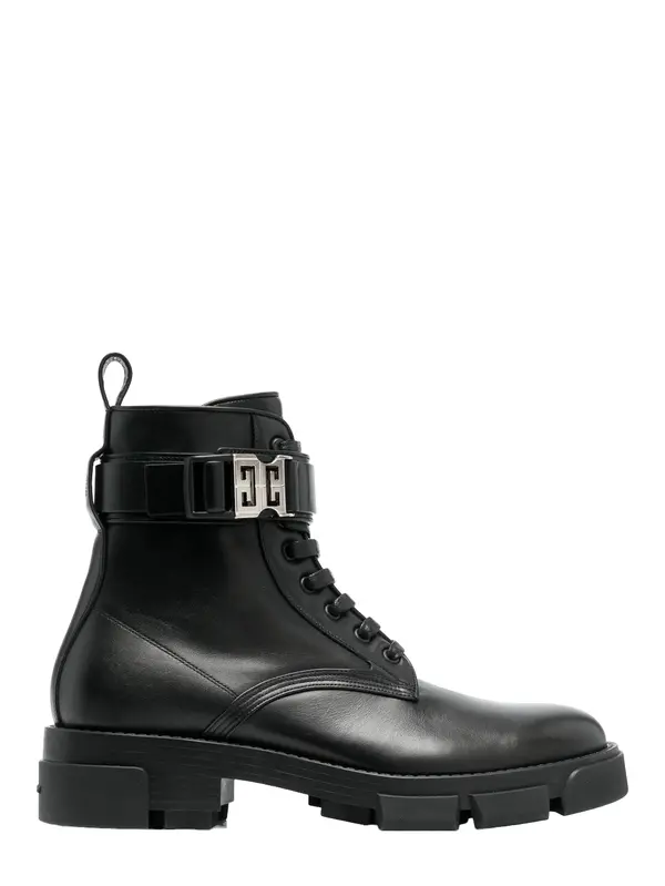 Givenchy Terra Leather Ankle Boots - Black