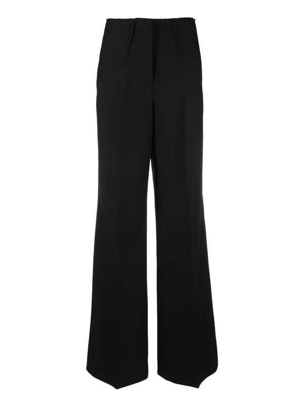 Givenchy High-waisted Flare-leg Trousers - Black