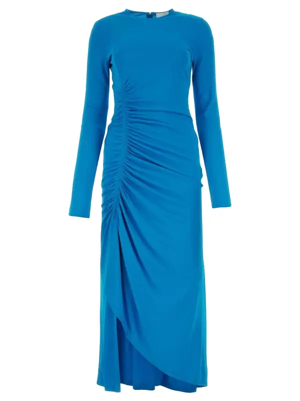 Givenchy Long-sleeve Draped Maxi Dress - Blue