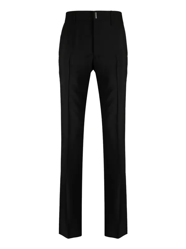 Givenchy Pleat-detail Straight-leg Trousers - Black