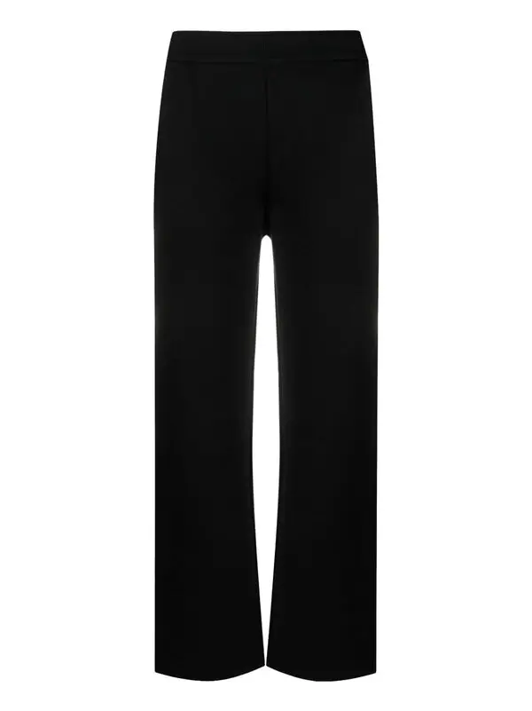 Max Mara Tapered Cotton-jersey Trousers - Black
