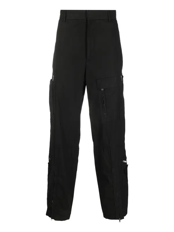 Givenchy Multiple Zip-pockets Poplin Trousers - Black