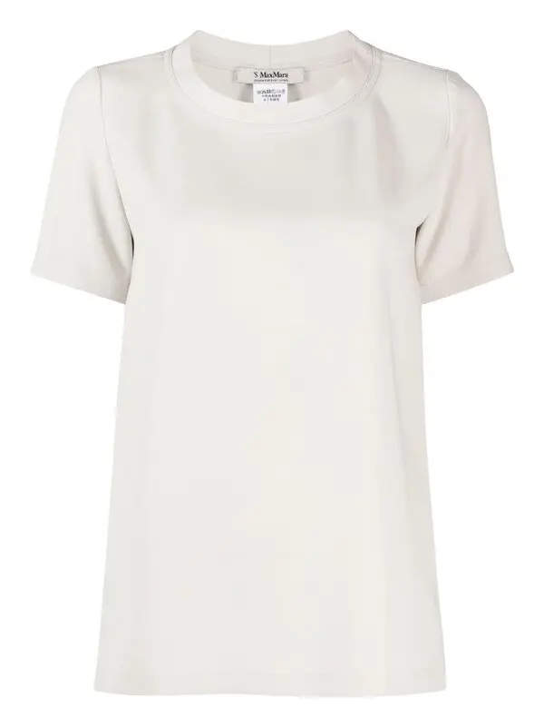 Max Mara Crew Neck T-shirt - Neutrals
