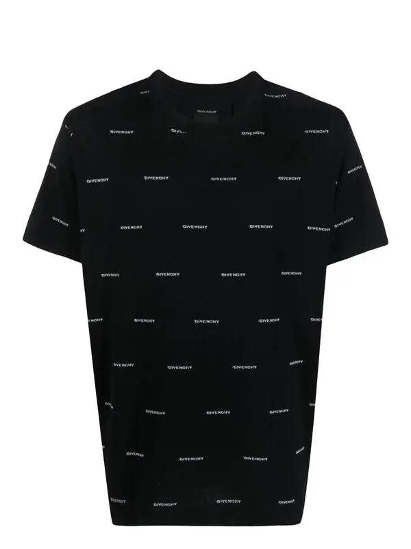 Givenchy 4g Logo-print Cotton T-shirt - Black