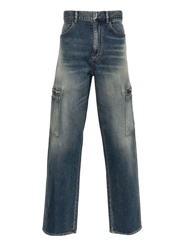 Givenchy Straight-leg Cargo Jeans - Blue