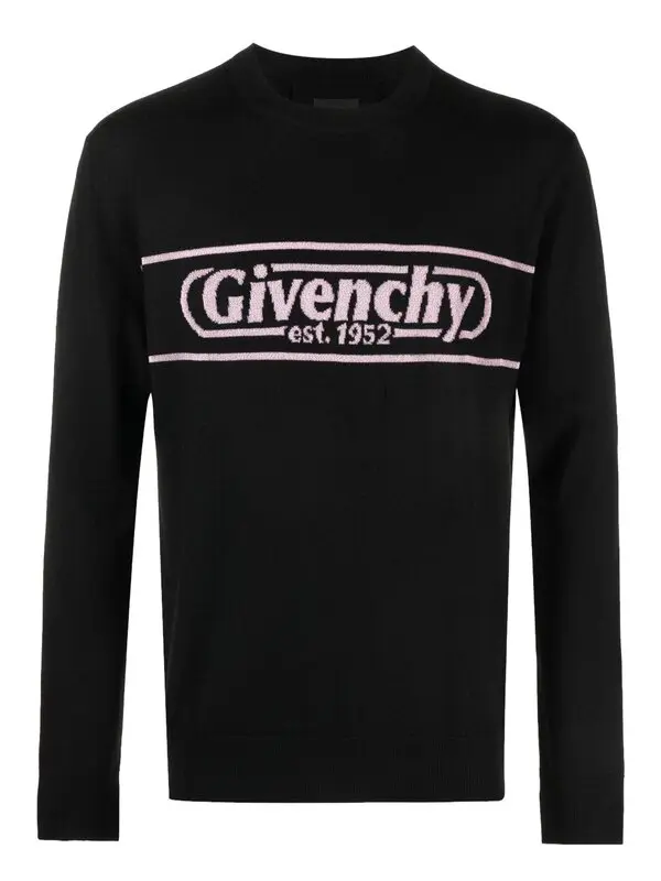 Givenchy Logo-intarsia Wool Jumper - Black