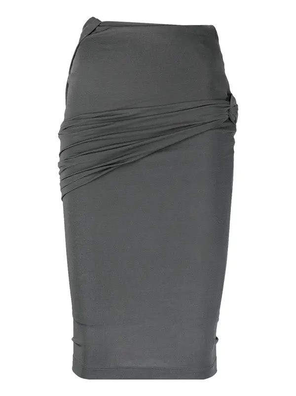 Givenchy Gathered-detail Fitted Skirt - Grey