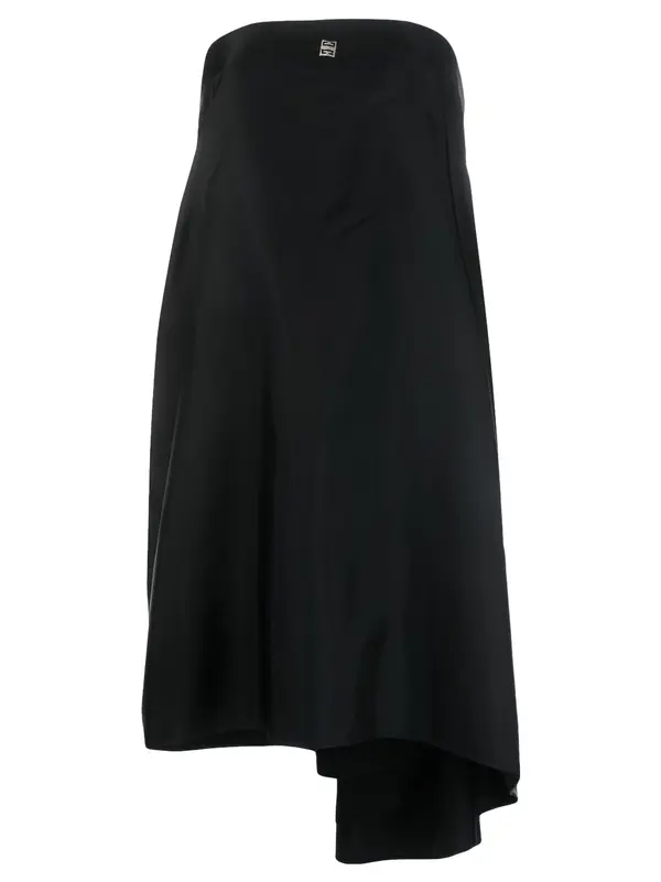 Givenchy Strapless A-line Midi Dress - Black