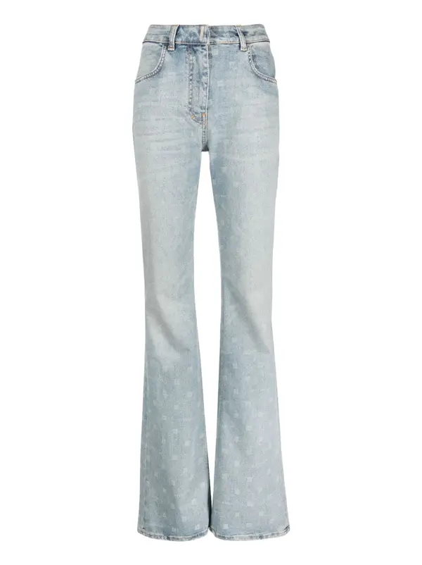 Givenchy Logo Flared Jeans - Blue