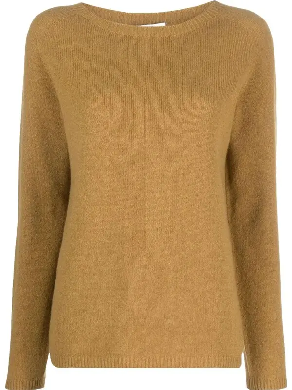 Max Mara Boat-neck Cashmere-blend Jumper - Yellow