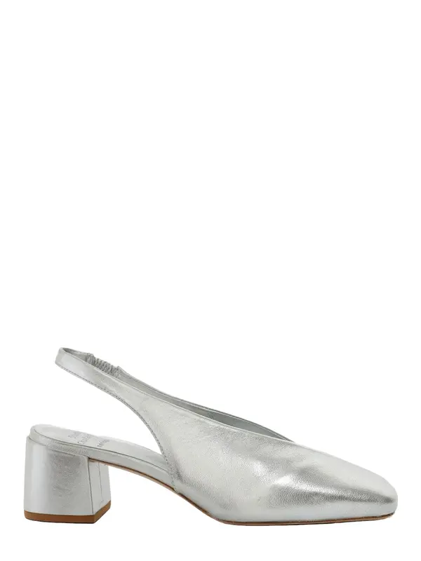 STUDIO CHOFAKIAN 45mm Leather Pumps - Silver