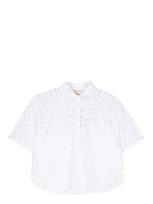 Michael Kors Leopard Corded-lace Shirt - White