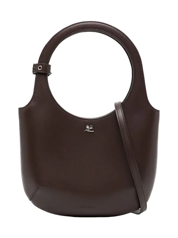 COURREGES Holy Leather Tote - Brown