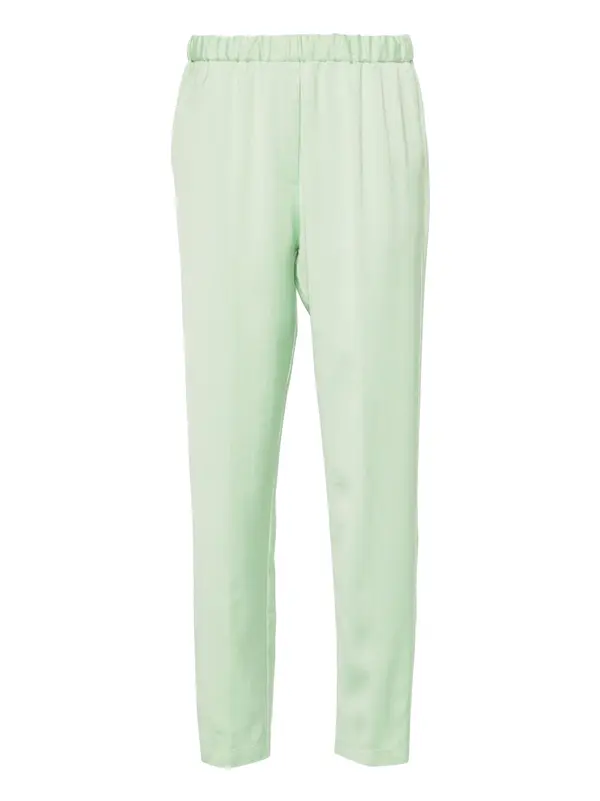 FORTE_FORTE Elasticated High-waisted Trousers - Green
