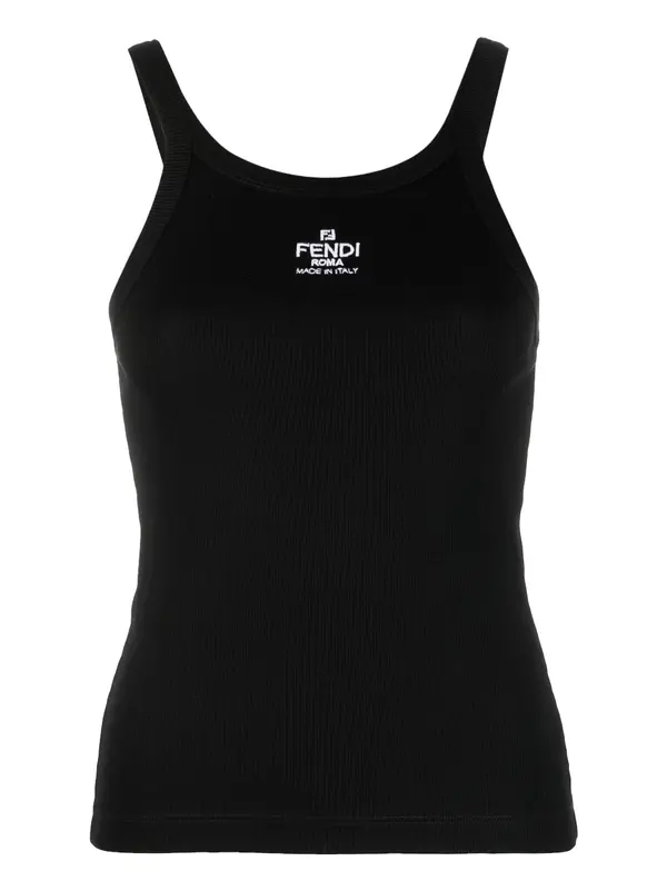 Fendi Sleeveless Tank Top - Black