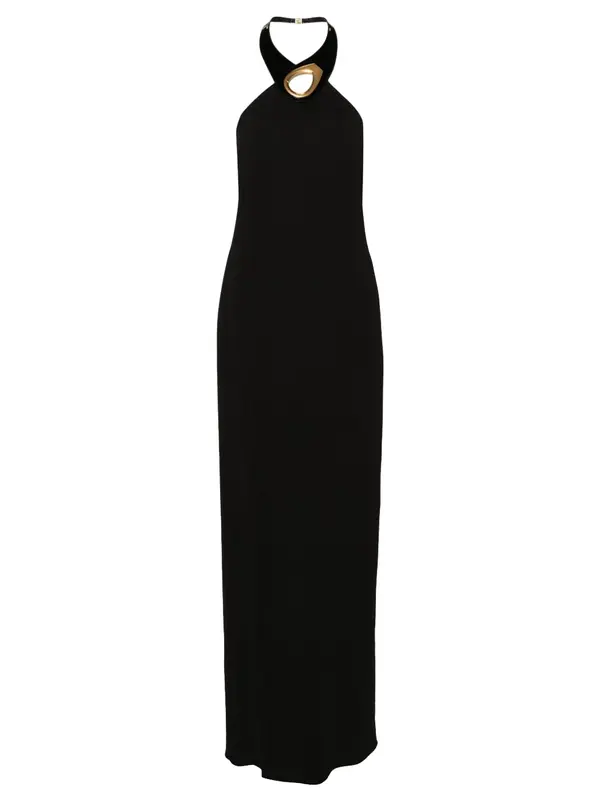 TOM FORD Halterneck Crepe Gown - Black