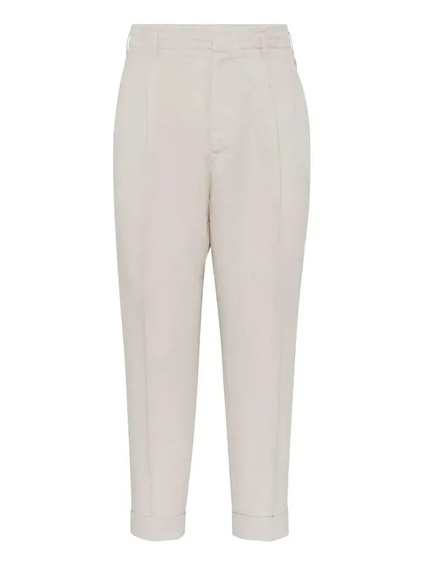 Brunello Cucinelli Tailored Tapered Trousers - Neutrals