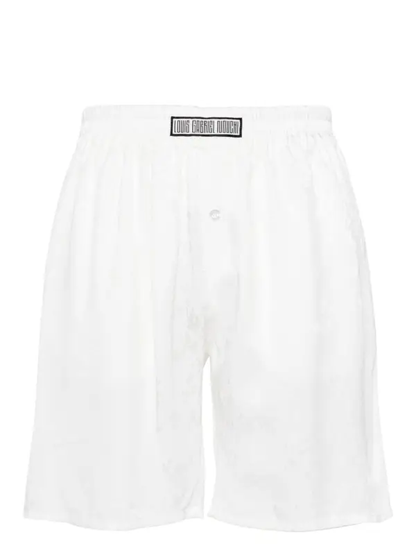 LGN LOUIS GABRIEL NOUCHI Patterned Jacquard Shorts - White