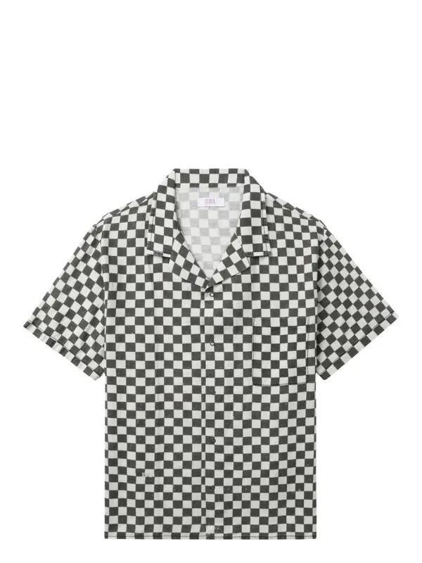 ERL Checked Short-sleeve Shirt - White