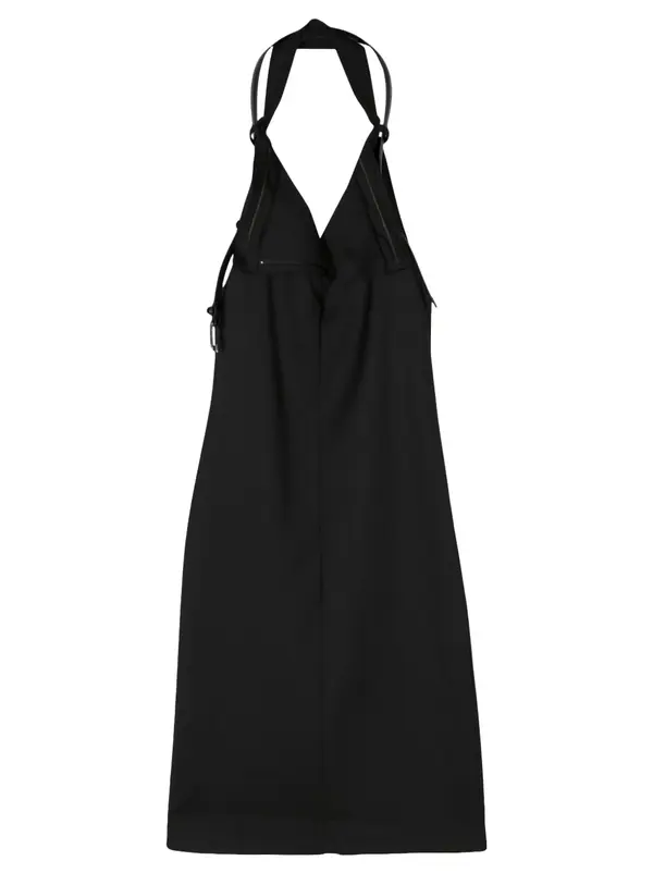 Coperni Belted Halterneck Midi Dress - Black