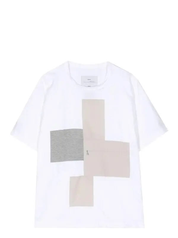 FUMITO GANRYU Front-pocket Cotton T-shirt - White