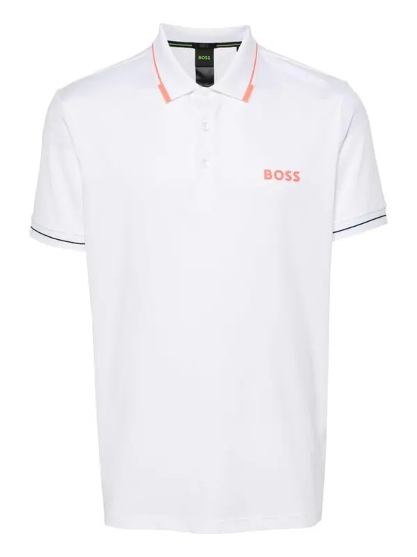 BOSS Logo-print Polo Shirt - White