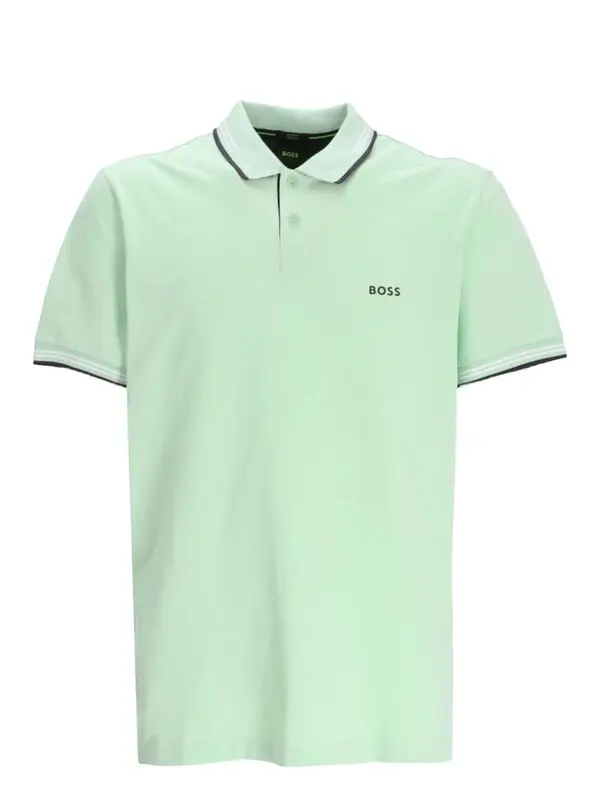 BOSS Paule 1 Stripe-trim Polo Shirt - Green