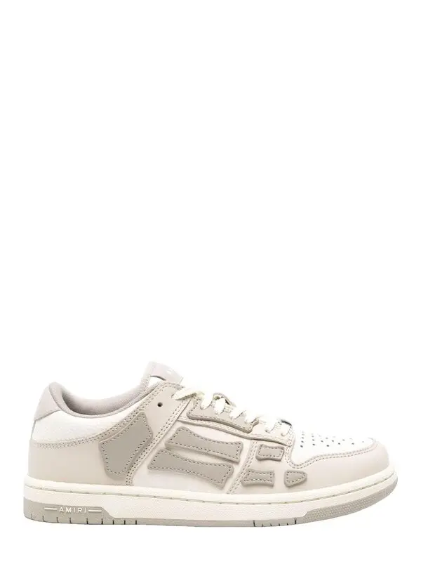 Amiri Skel Leather Sneakers - Neutrals