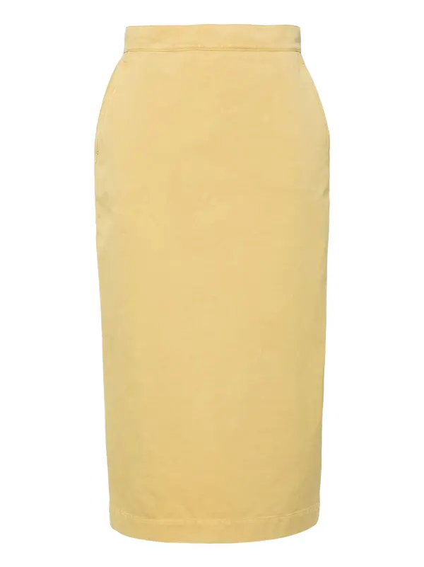 Max Mara Denver Midi Skirt - Yellow