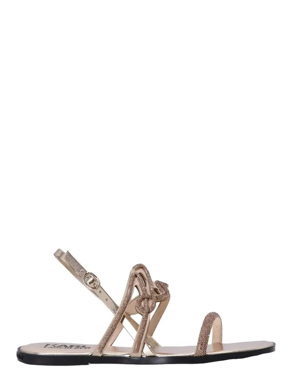 Karl Lagerfeld Olympia Crystal-embellished Sandals - Gold