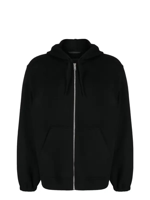 Givenchy Zip-front Wool-blend Hoodie - Black