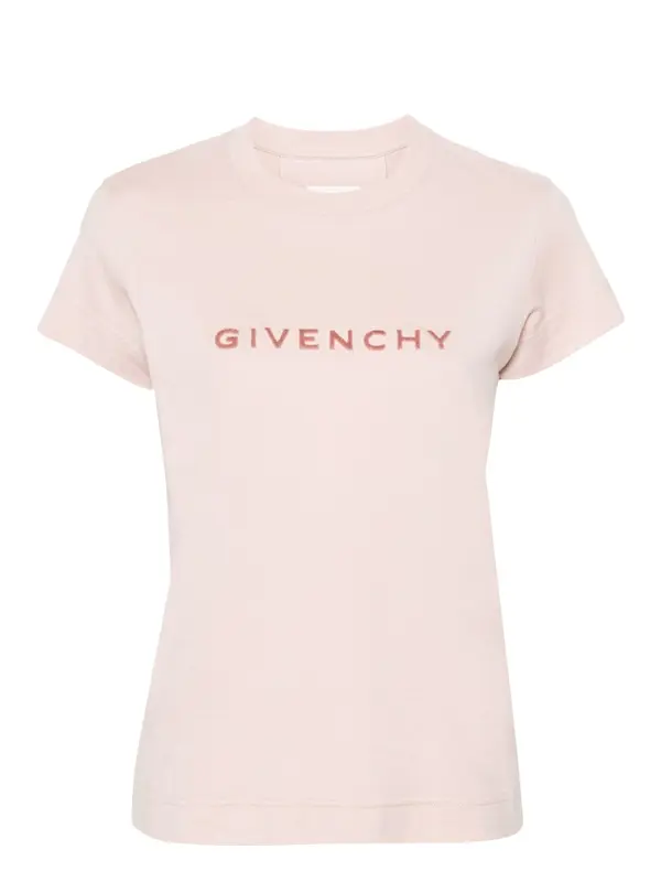 Givenchy Flocked Logo T-shirt - Pink