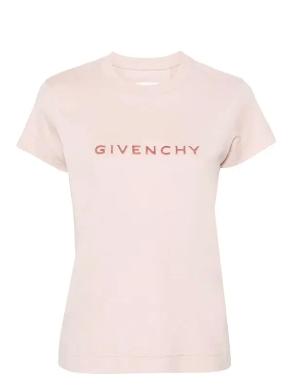 Givenchy Flocked Logo T-shirt - Pink
