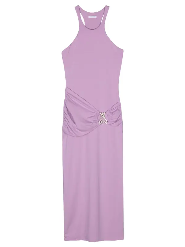 Patrizia Pepe Fly-appliqué Maxi Dress - Purple