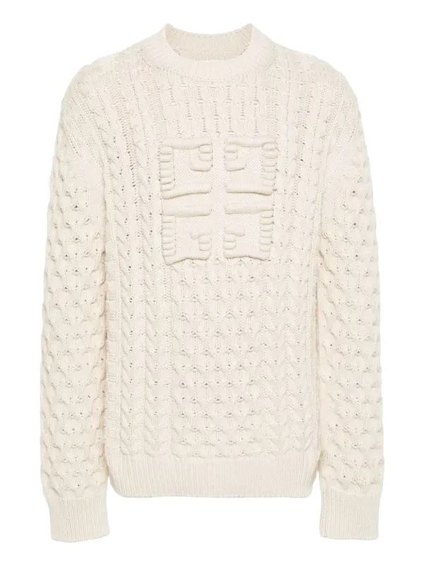 Givenchy 4g Cable-knit Jumper - Neutrals