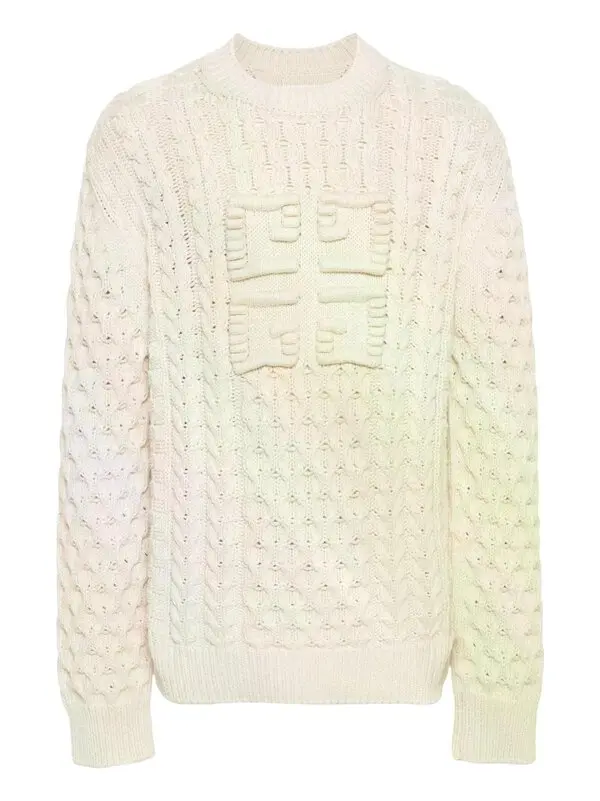 Givenchy 4g Cable-knit Jumper - Neutrals