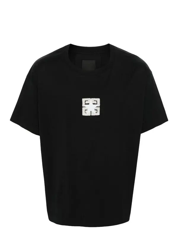 Givenchy 4g-motif Cotton T-shirt - Black