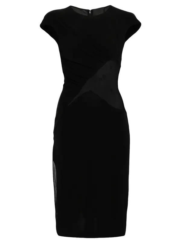 Givenchy Panelled Crepe Midi Dress - Black