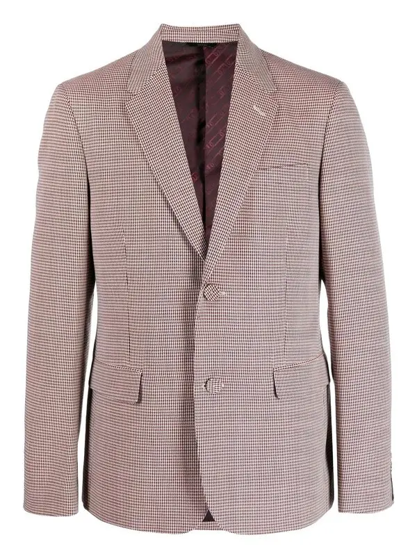 Fendi Single-breasted Houndstooth Blazer - White