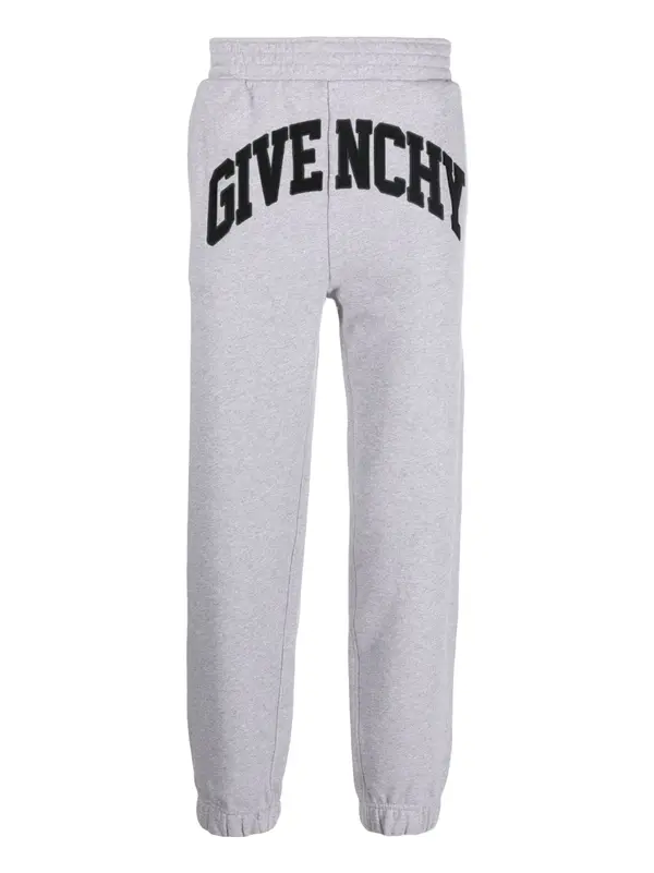 Givenchy Logo-patches Cotton Track Pants - Grey