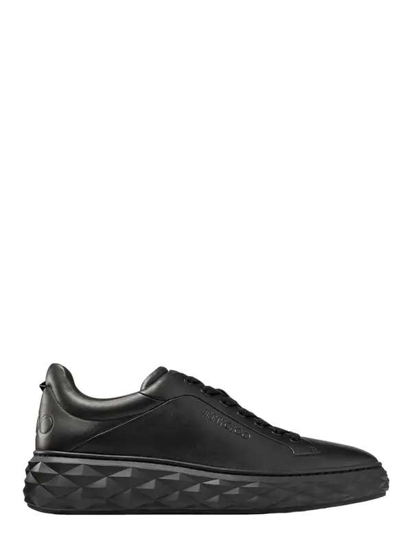 JIMMY CHOO Diamond Maxi Leather Sneakers - Black