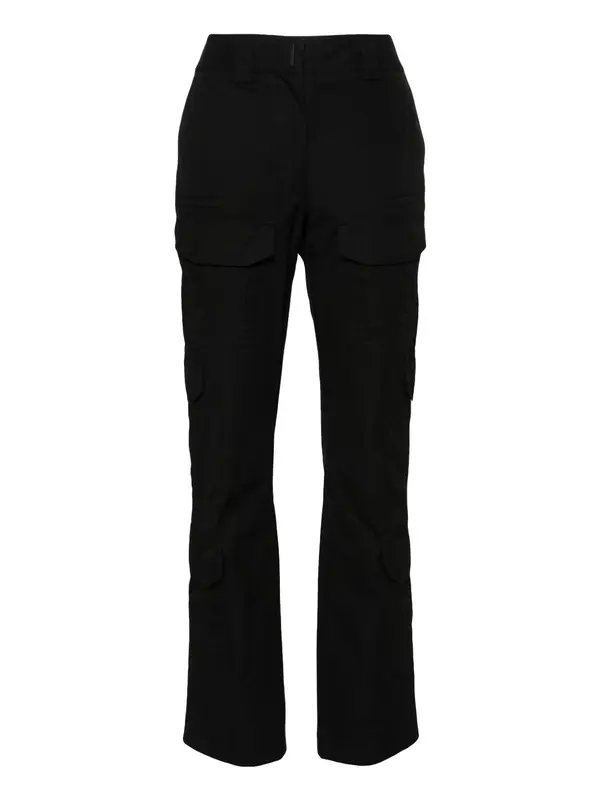 Givenchy Fine Check Pattern Cargo Trousers - Black