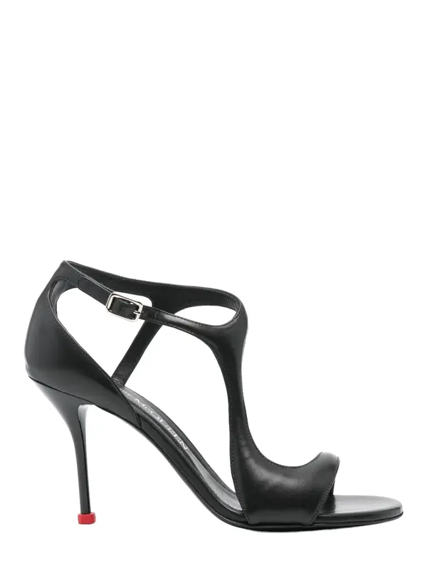 Alexander McQueen Harness 90mm Leather Sandals - Black