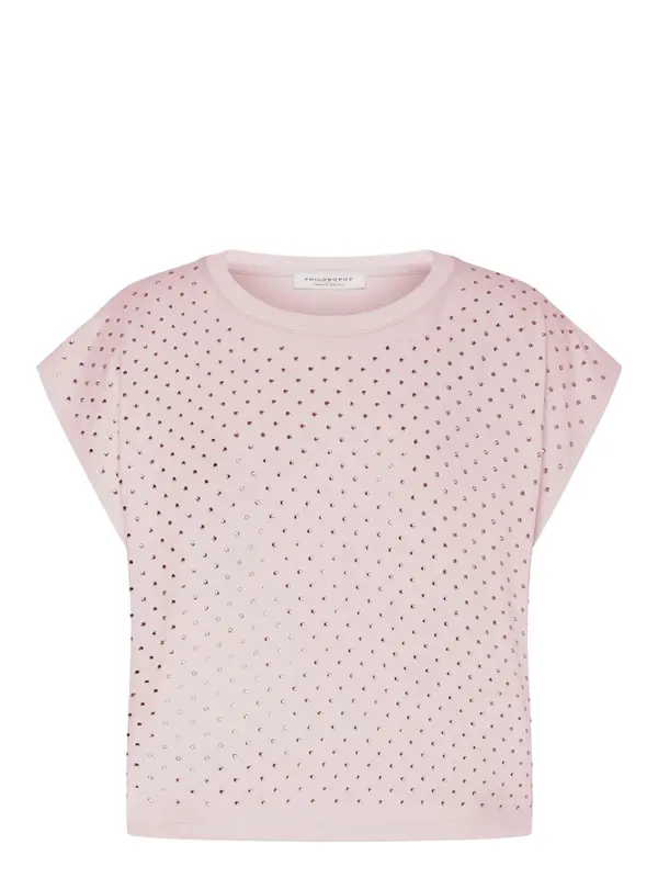 Philosophy Di Lorenzo Serafini Rhinestone-embellished T-shirt - Pink