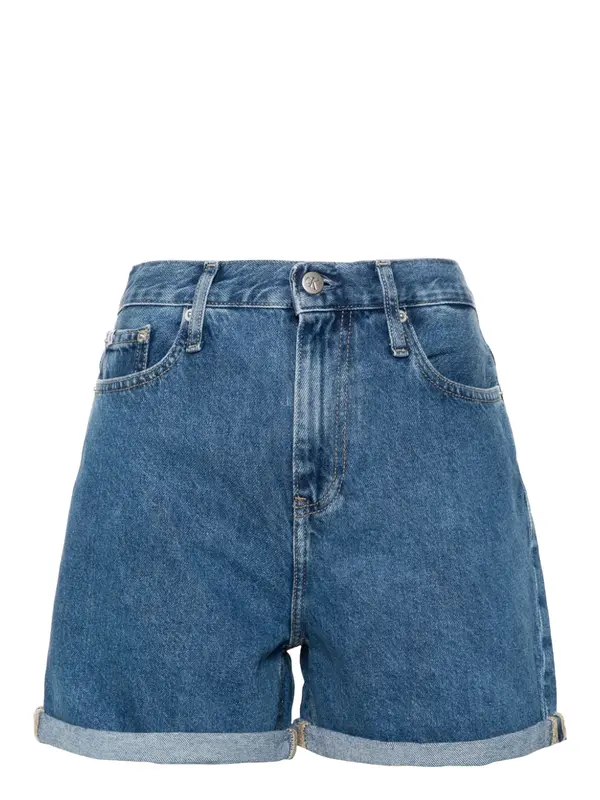 Calvin Klein High-rise Denim Shorts - Blue