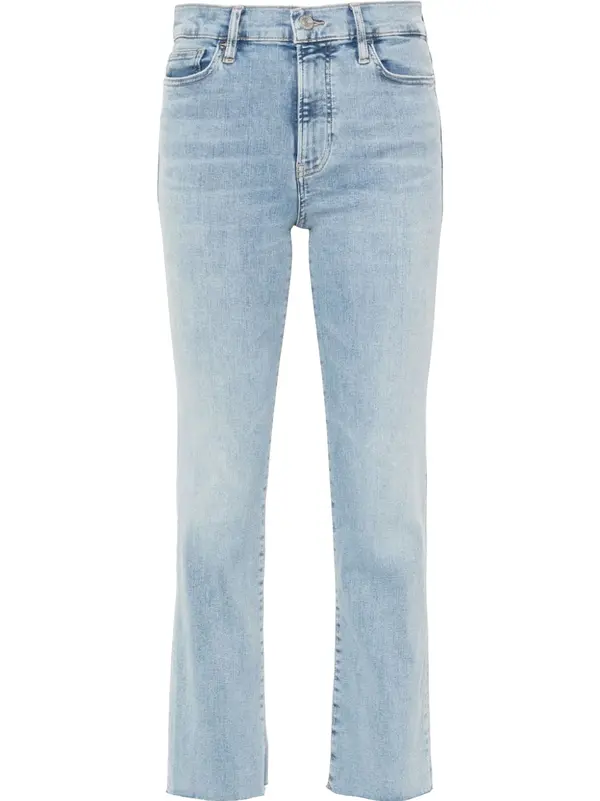 FRAME High-rise Straight-leg Jeans - Blue