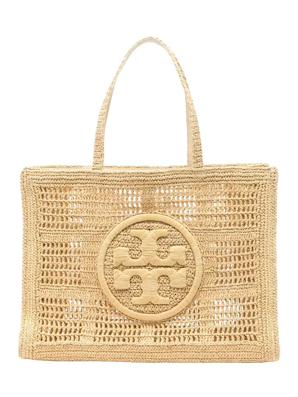 Tory Burch Large Ella Crochet Tote - Neutrals